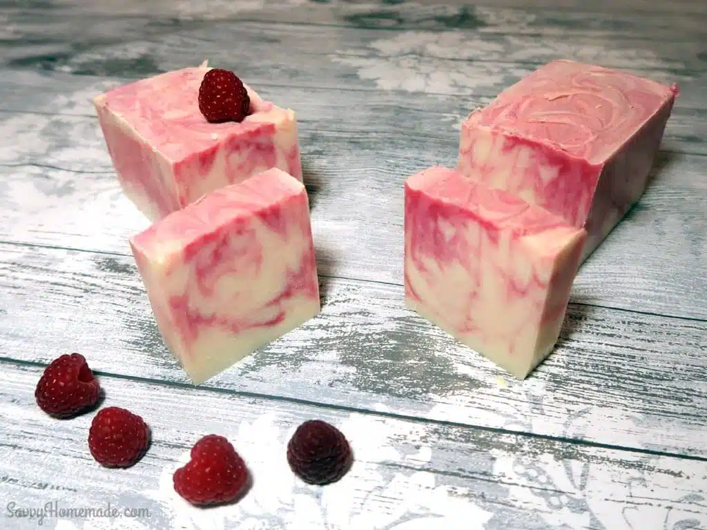 How To Make Raspberry Ripple Swirled Soap